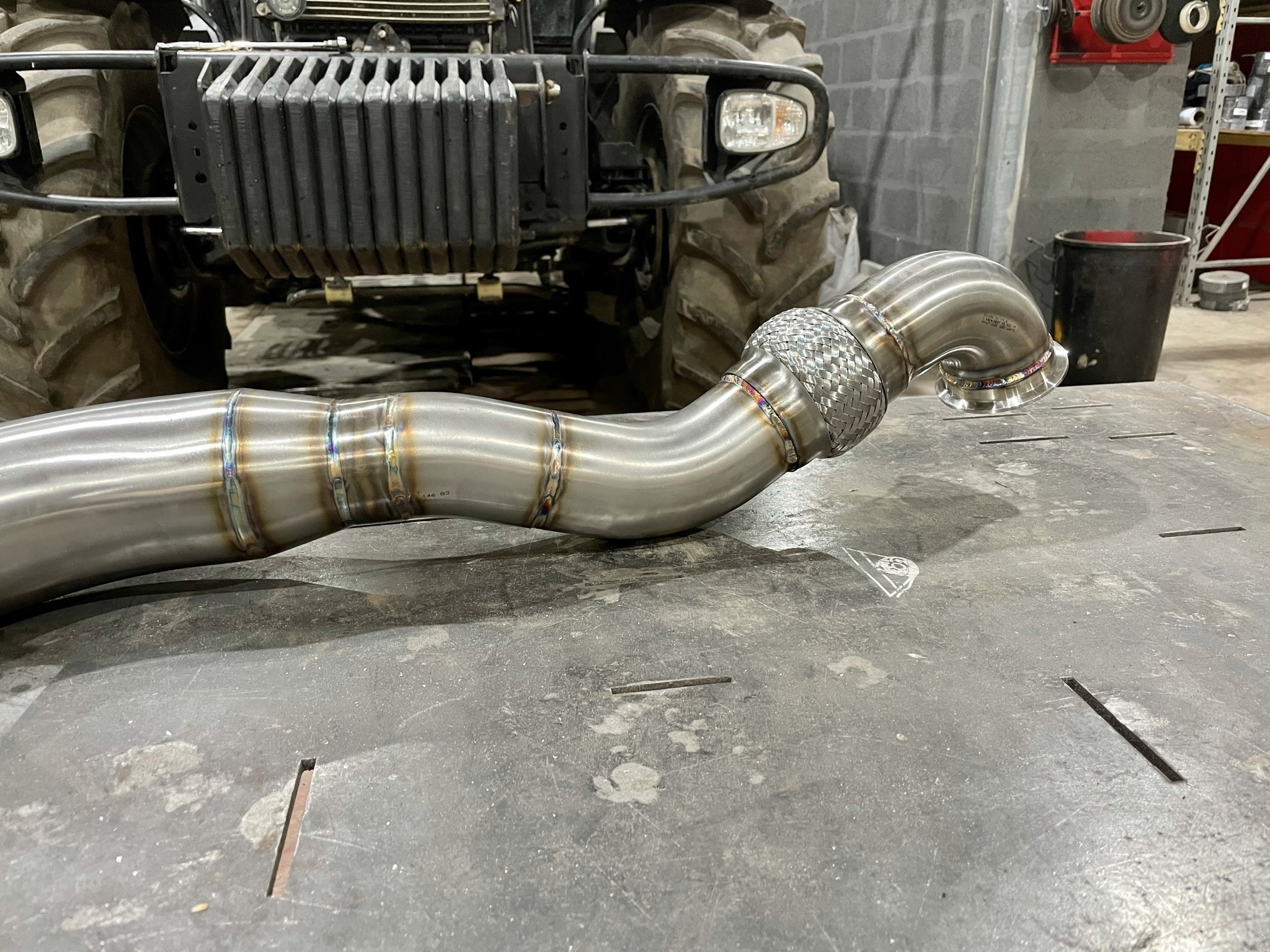 Tractor Stainless Steel Exhaust Sections - Mocho Fabrication